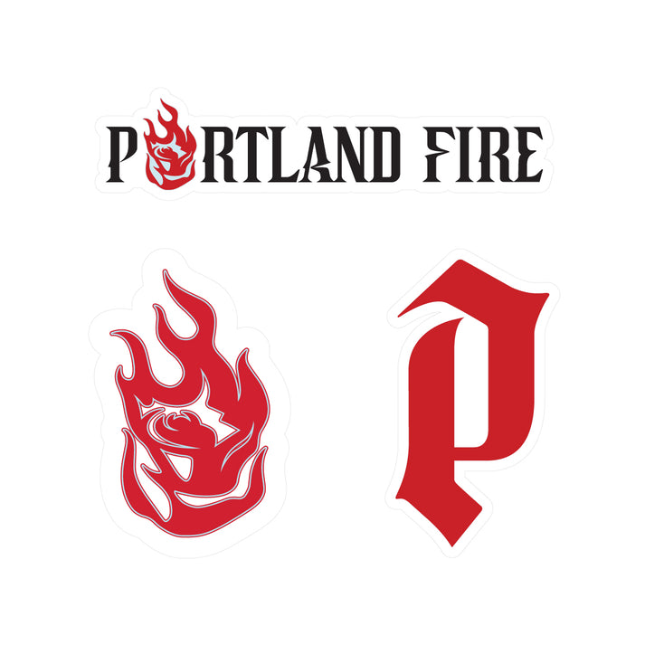 Portland Fire 3-Pack Logo Stickers – Portland Fire Team Shop