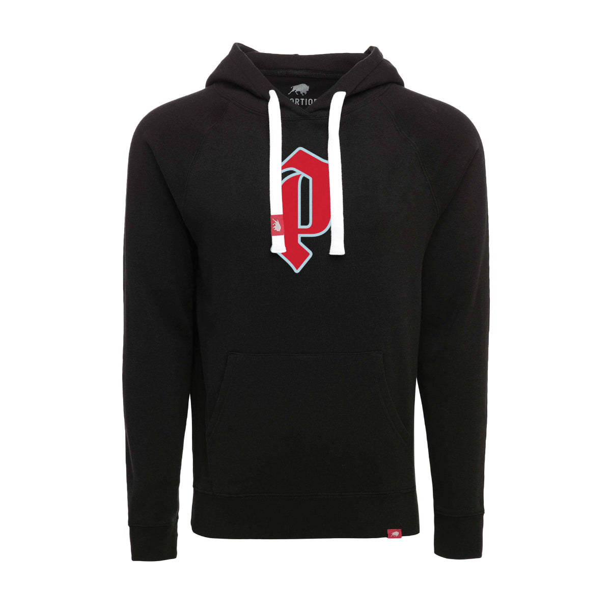 P Logo Black Unisex Fleece Hoodie – Portland Fire Team Shop